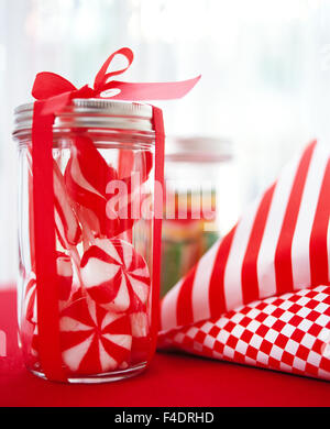 old fashioned peppermint rock candy Stock Photo - Alamy