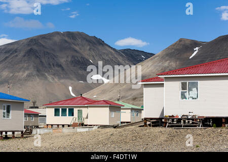 Russia, Chukotka, Yanrakynnot, Structure made of whale skeleton in ...