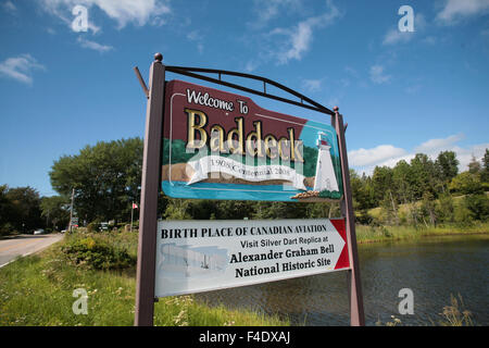 The entrance to the village of Baddeck, Nova Scotia Stock Photo - Alamy