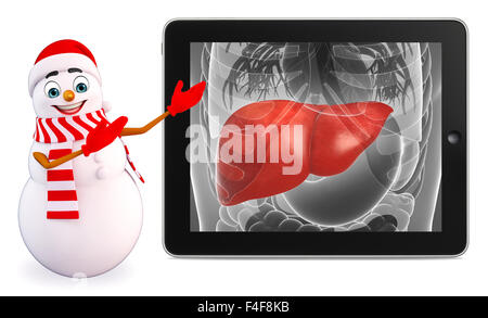 3d rendered illustration of snowman with xray anatomy Stock Photo - Alamy