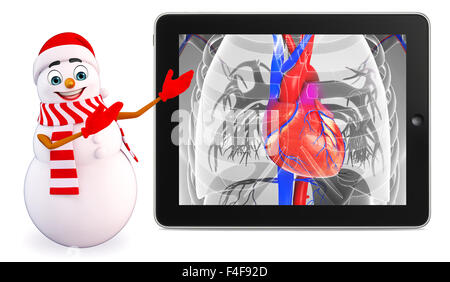3d rendered illustration of snowman with xray anatomy Stock Photo - Alamy