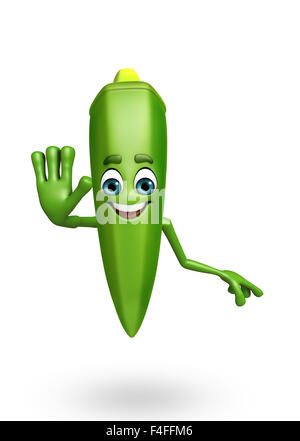 3d rendered illustration of ladyfinger cartoon character Stock Photo ...