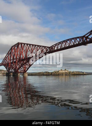 Isle of Inchgarvie and Forth Rail Bridge Scotland October 2015 Stock ...