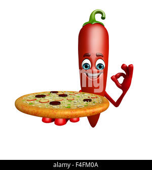Spicy cartoon hot pizza character. Black and white coloring page Stock ...