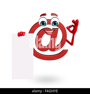 3d rendered illustration of at the rate sign Stock Photo - Alamy
