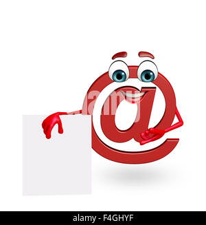 3d rendered illustration of at the rate sign Stock Photo - Alamy