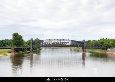 Hubbrücke (Hub bridge) in Magdeburg, Germany Stock Photo - Alamy