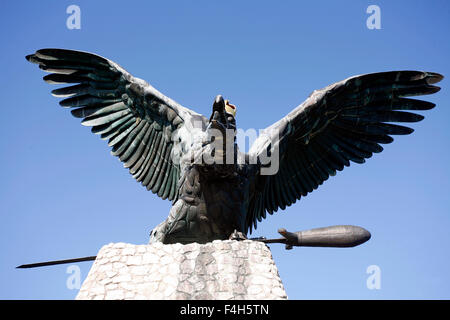 Tatabanya: Monument of the bird Turul (mythical figure from the ...