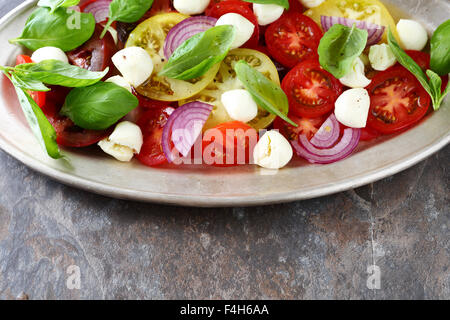 Delicious caprese salad Stock Photo - Alamy