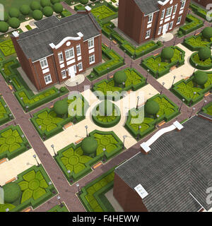 Master plan of the village. 3d model render Stock Photo - Alamy