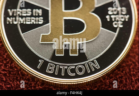 Physical Casascius silver Bitcoin coin (1 BTC Stock Photo - Alamy