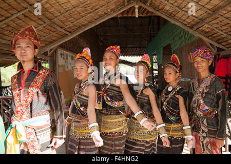 A group from Rungus ethnic wearing traditional costume Stock Photo - Alamy