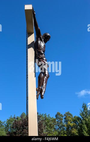Cross in the woods, Indian River, Michigan Stock Photo - Alamy