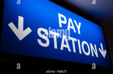 Car pay station sign parking Melbourne Australia Stock Photo - Alamy