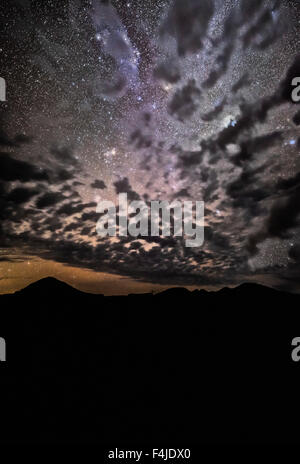 The Milky way and stars in the night sky background Stock Photo - Alamy