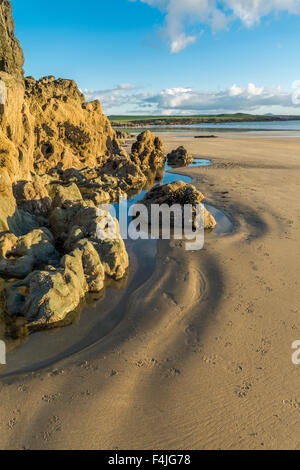 Rock pools at Rhosneigr, Anglesey, North Wales, UK. Taken on 12th Stock ...