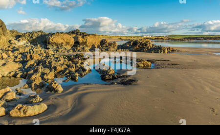 Rock pools at Rhosneigr, Anglesey, North Wales, UK. Taken on 12th Stock ...