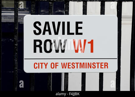 Savile Row sign, London England UK Stock Photo - Alamy