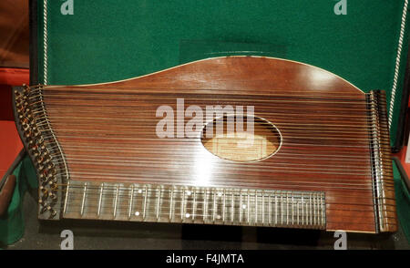 The zither used in the film The Third Man, on display at The Third Man ...
