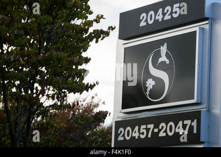 A logo sign outside of the headquarters of Mars Symbioscience in ...