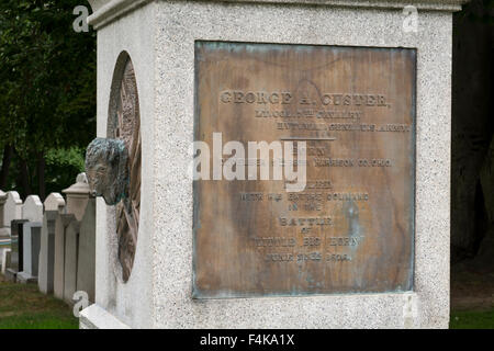 Grave of General George Armstrong Custer, 1839 - 1876, West Point Stock ...
