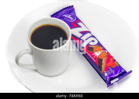 Cadbury Zip chocolate wafer bar. Owned by Mondelez International Stock ...