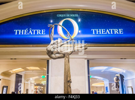 The Theatre in the Bellagio Hotel, Las Vegas where the Cirque du Soleil ...