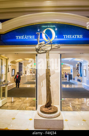The Theatre in the Bellagio Hotel, Las Vegas where the Cirque du Soleil ...