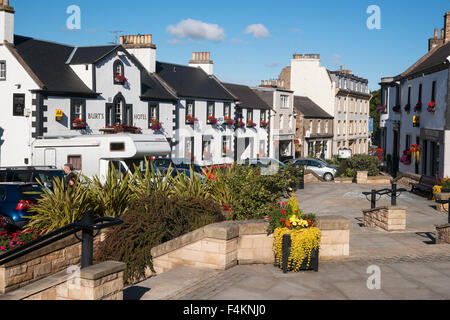 Melrose High Street, Square, Borders Region, Scotland Stock Photo - Alamy