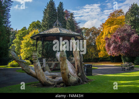 The Spa Gardens park in Ripon with the Alice in Wonderland Tree ...