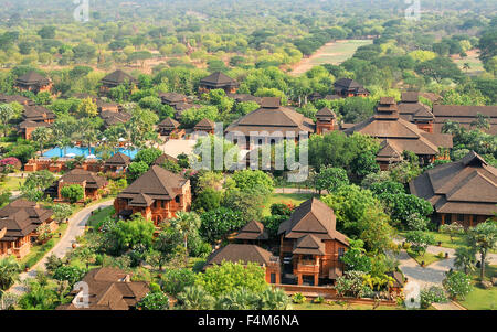 Aureum Palace Resort seen from the Bagan Viewing Tower, Bagan, Myanmar ...