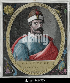 conquest of the Inca empire by Spanish conquistador Francisco Pizarro ...