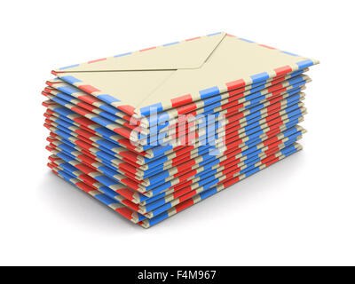 stack of letter (clipping path included Stock Photo - Alamy