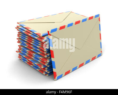 stack of letter (clipping path included Stock Photo - Alamy