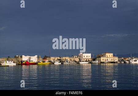 Port and harbour [harbor] of Milazzo in the Province of Messina, Sicily ...