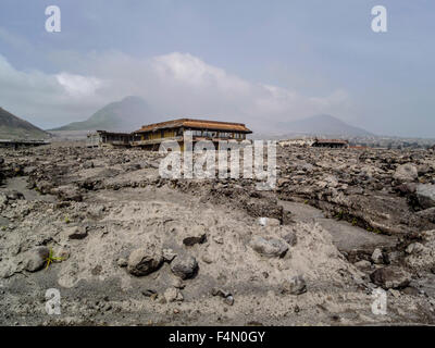 The town of Plymouth, Montserrat, destroyed by a volcano Stock Photo - Alamy