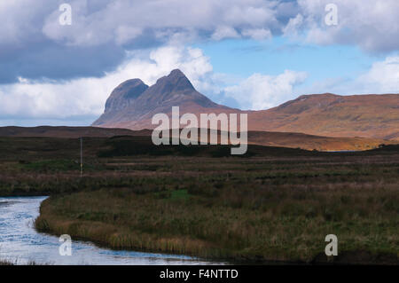 Suilven and the Ledmore River, Sutherland, Scotland Stock Photo - Alamy