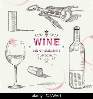 Wine Design Template Stock Photo - Alamy