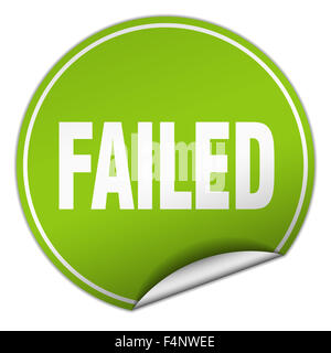 failed green paper sign isolated on white Stock Photo - Alamy