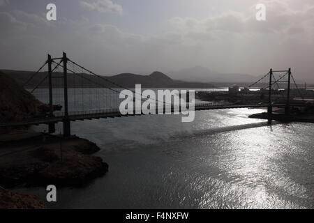 Bridge with Al-Ayjah with Sur, Oman Stock Photo - Alamy