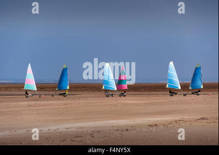 Cherrueix, Brittany,France. Sand Yachting on the beach. October 2015 ...