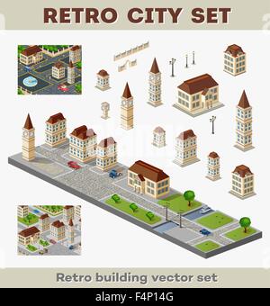 Retro City Vector Illustration Stock Vector Image & Art - Alamy