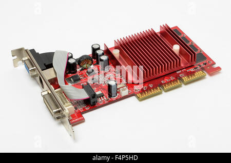 Gainward NVidia AGP graphics card on a white background Stock Photo - Alamy