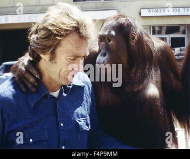 EVERY WHICH WAY BUT LOOSE, Clint Eastwood, Clyde the Orangutan, 1978 ...