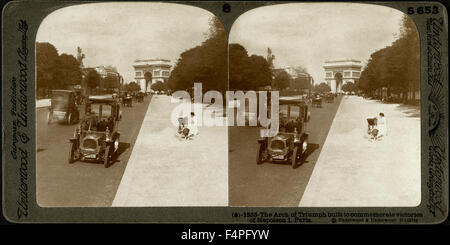The Arc de Triomphe. Paris. 1910 Stock Photo - Alamy