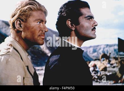 OMAR SHARIF and Director DAVID LEAN on set location candid during ...