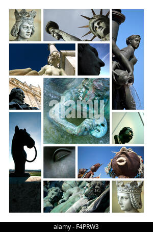 a collage of historical statues Stock Photo - Alamy