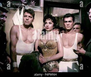 Tony curtis, Gina Lollobrigida and Burt Lancaster / Trapeze / 1956 directed by Carol Reed ...