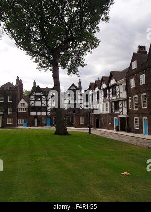 Tower of London Tudor historic buildings around Tower Green, Her ...