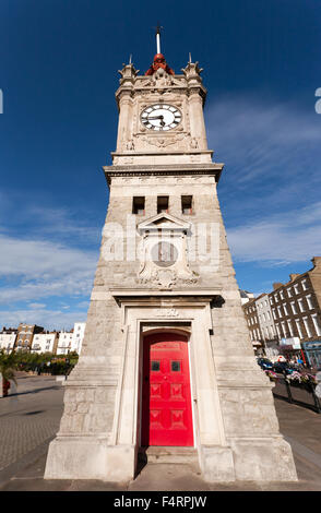 Wide-Angle view of Margate Clock Tower built to commemorate Queen ...